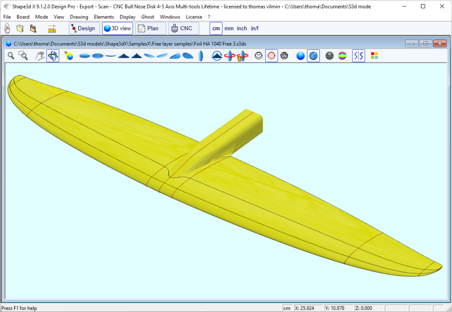 Shape3d : Surfboard Design Software